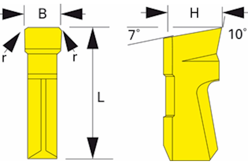 Comato-Einsatz zum Stechdrehen mit 10° Spanwinkel