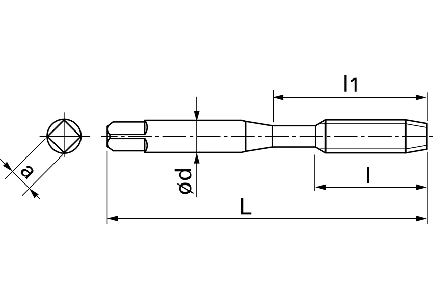 Gewindebohrer Sackloch aus HSSE-V3, vaporisiert