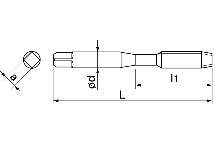 Gewindebohrer Sackloch aus Pulvermetall-HSS (PM-T1